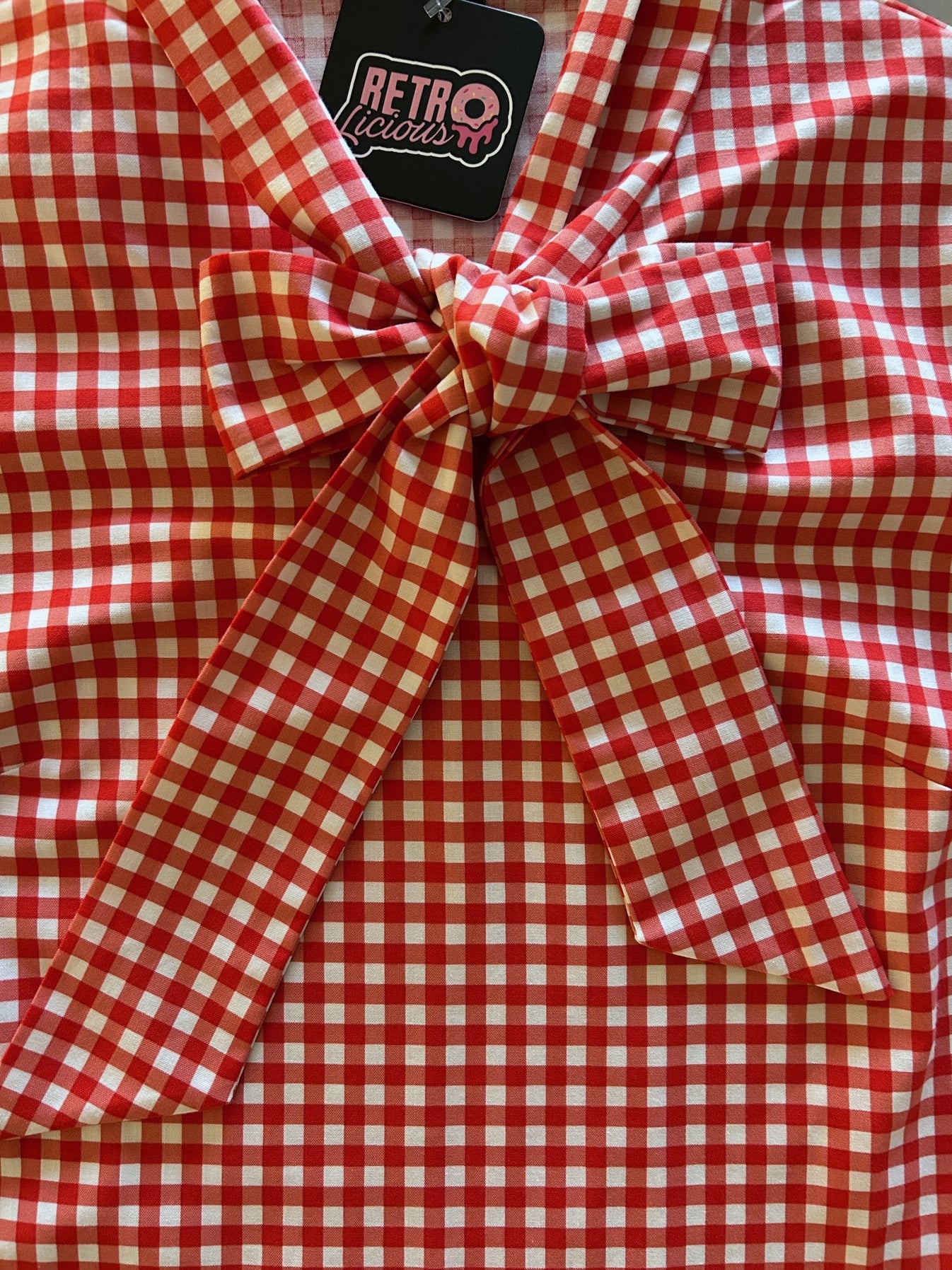Red Gingham Bow Top | Retro Clothing – Retrolicious